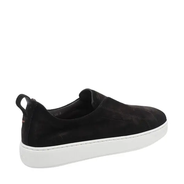 Santoni Victory Suede Slip-on Sneakers - Brown