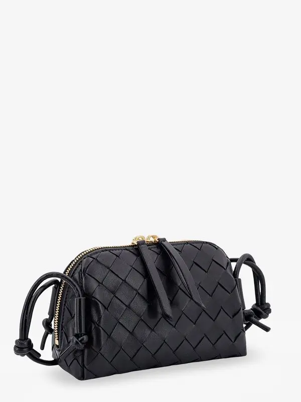 Bottega Veneta Concert Pouch Leather Crossbody Bag With Intrecciato Motif - Multicolor