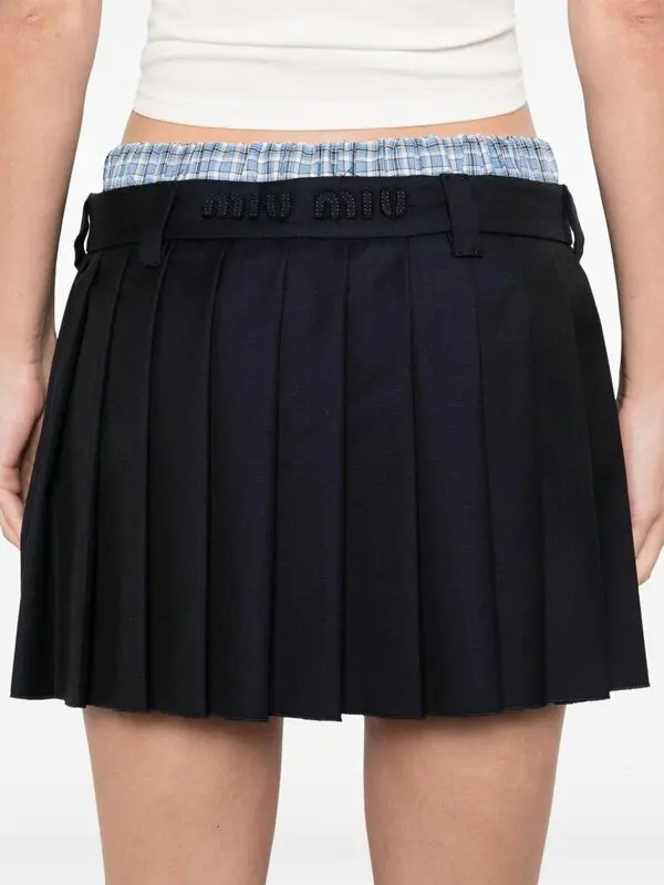 Miu Miu Pleated Mini Skirt
