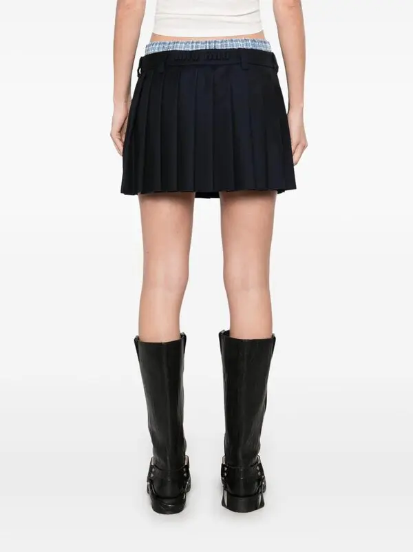 Miu Miu Pleated Mini Skirt