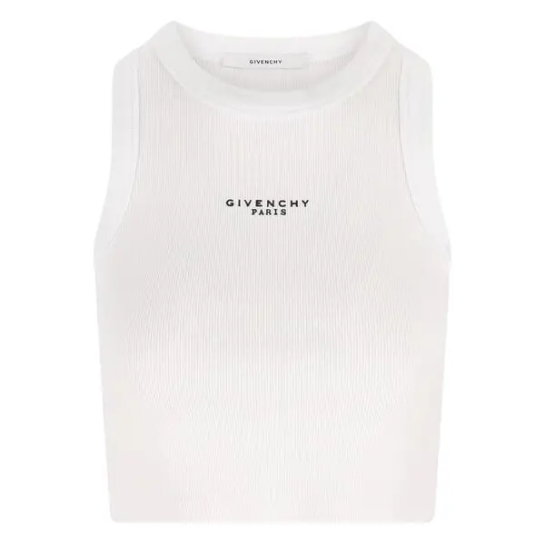 Givenchy Ribbed Knit Tank Top - White