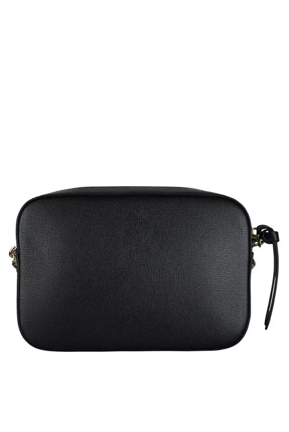 JIMMY CHOO Grained Leather Shoulder Bag - Black