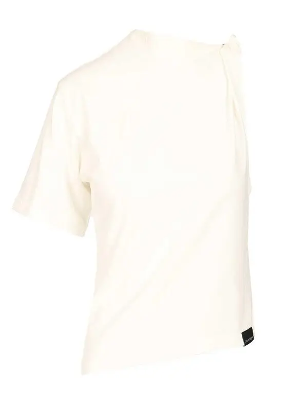 COURREGES Asymmetrical T-shirt - White