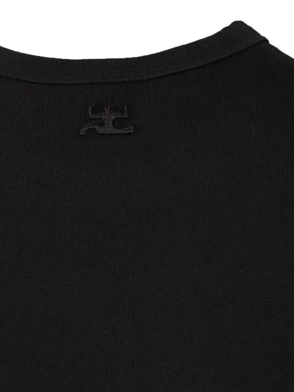COURREGES Embroidered Logo T-shirt