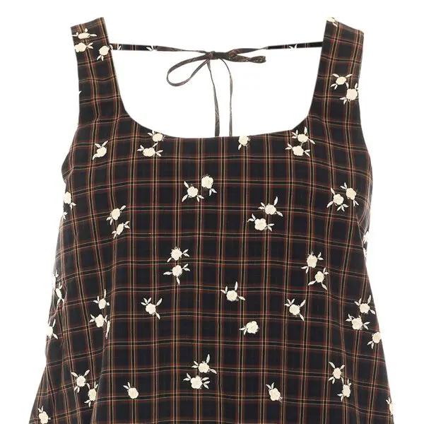 GANNI Dress In Printed Check