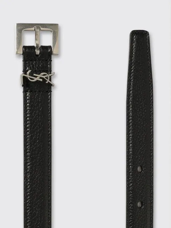 Saint Laurent Calf Leather Belt - Black
