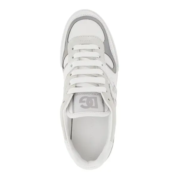 Dolce & Gabbana Portofino Leather Sneakers - White