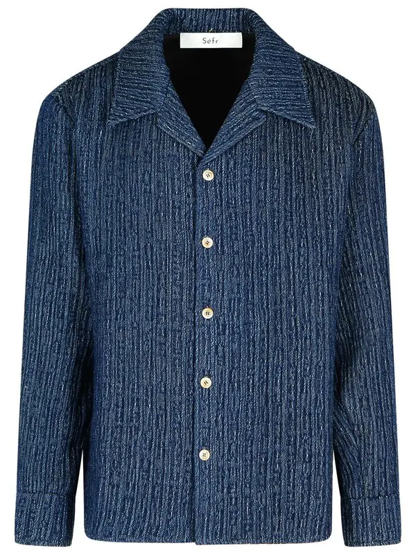 Séfr Wes' Cotton Shirt - Blue