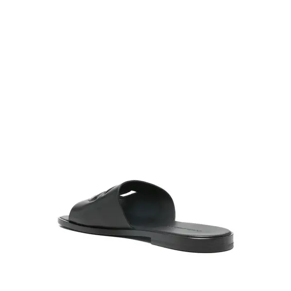 Dolce & Gabbana Leather Logo Slides