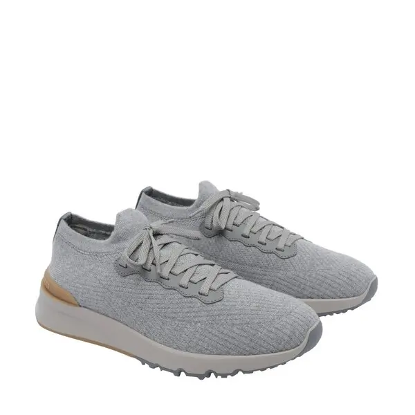 Brunello Cucinelli Knitted Runner Sneakers With Logo