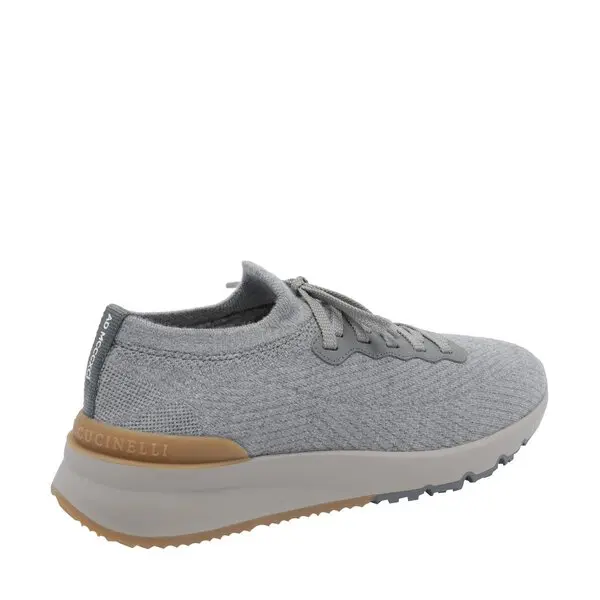 Brunello Cucinelli Knitted Runner Sneakers With Logo