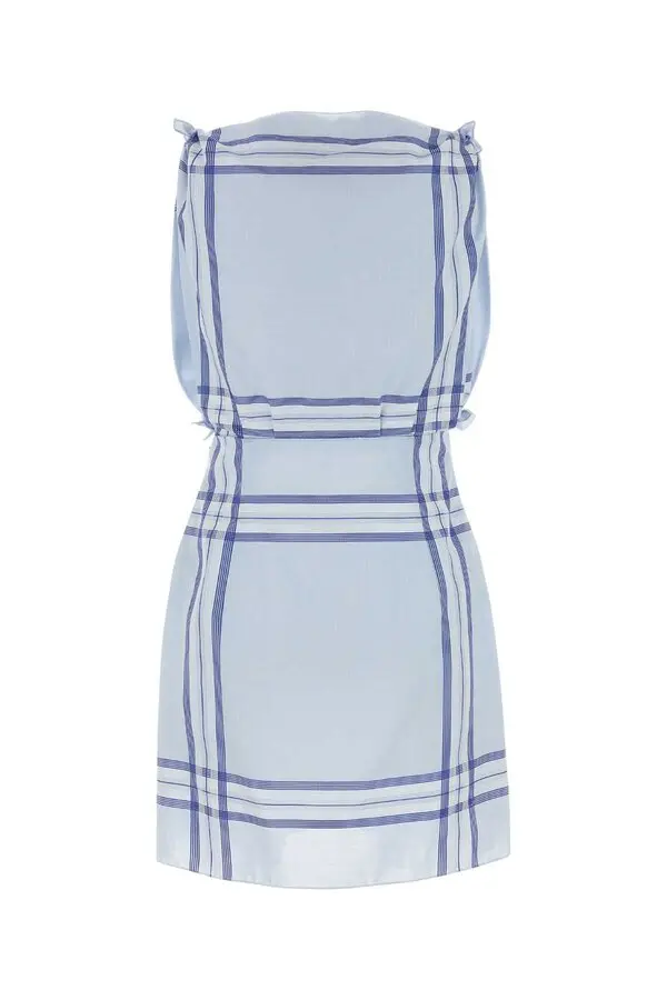 Prada Embroidered Cotton Mini Dress