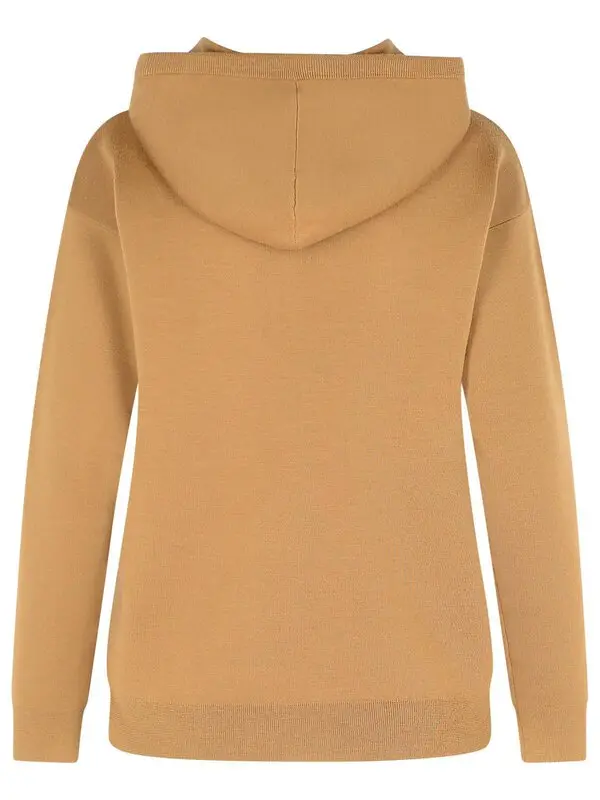 Max Mara Virgin Wool Logo Sweatshirt - Cream