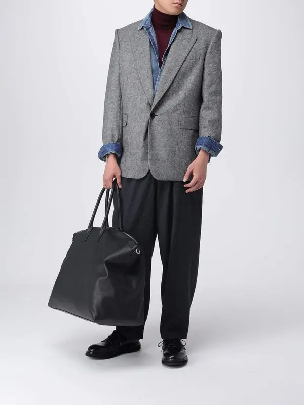 Saint Laurent Wool Single Breasted Jacket - Gray