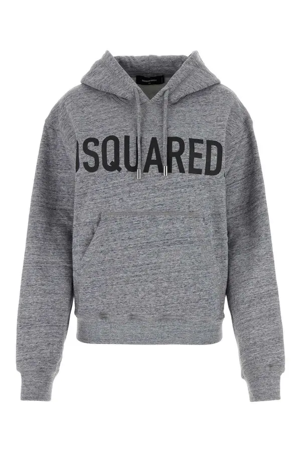 Dsquared2 Melange Grey Cotton Sweatshirt - Gray