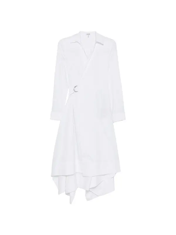 Loewe Cotton Draped Dress - Multicolor