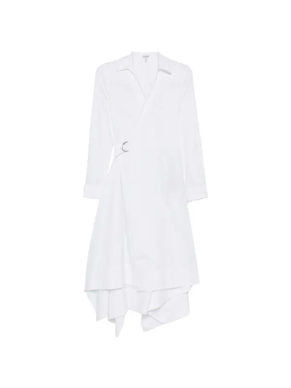 Loewe Cotton Draped Dress - Multicolor