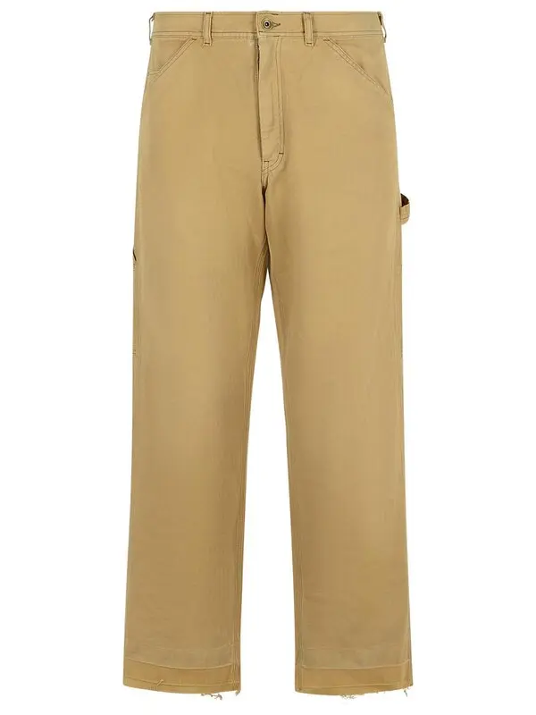 MAISON MARGIELA Beige Cotton Pants - Cream