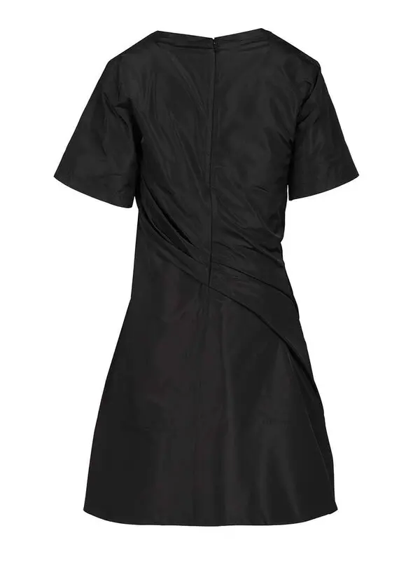 Loewe Twisted Silk Blend Taffeta Dress - Black