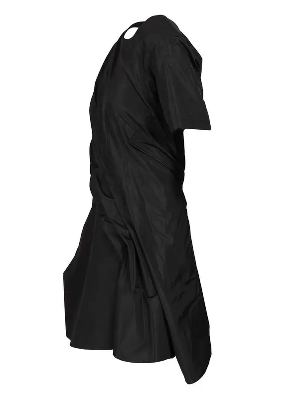 Loewe Twisted Silk Blend Taffeta Dress - Black