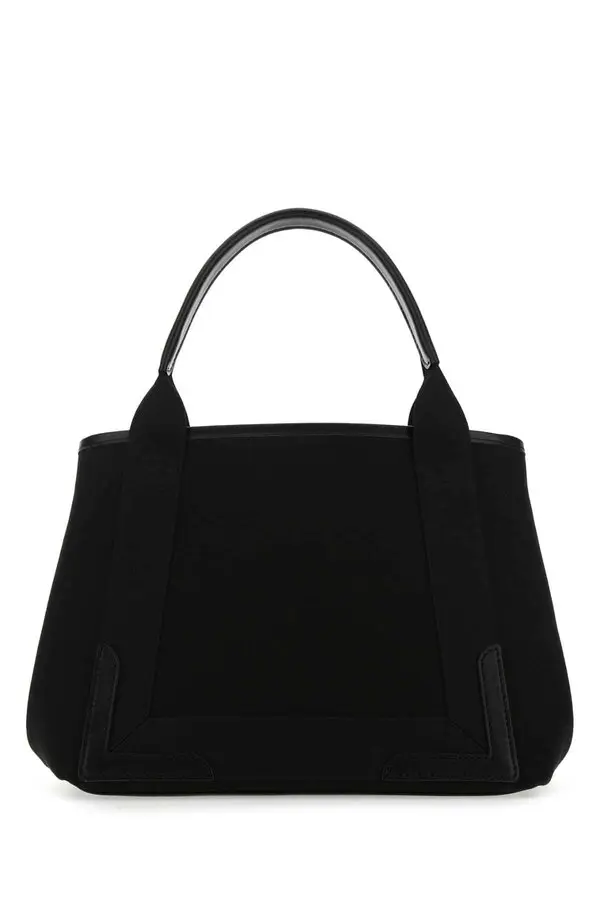 Balenciaga Canvas Small Cabas Navy Handbag - Black