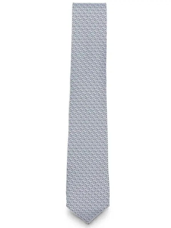 FERRAGAMO Loghi E Lettering Ties - Gray