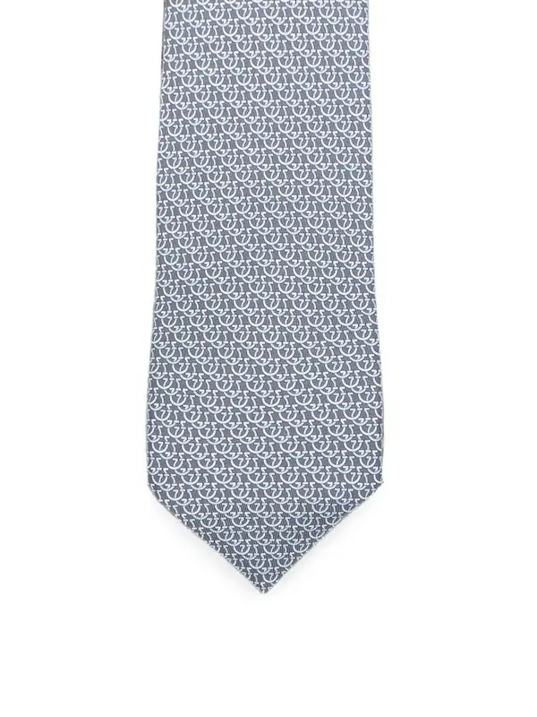 FERRAGAMO Loghi E Lettering Ties - Gray