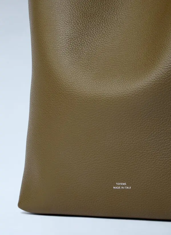 TOTEME Leather Belted Tote Bag - Cream