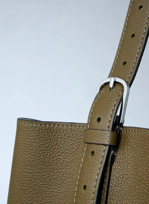 TOTEME Leather Belted Tote Bag - Cream