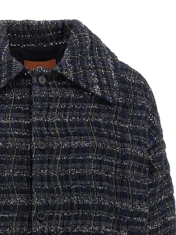 Missoni Textured Check Wave Overshirt - Blue
