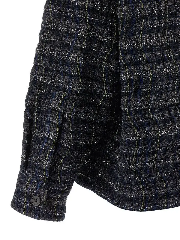 Missoni Textured Check Wave Overshirt - Blue