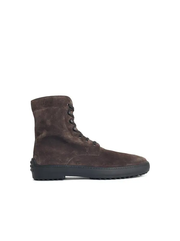 TOD'S Suede Ankle Boots - Brown