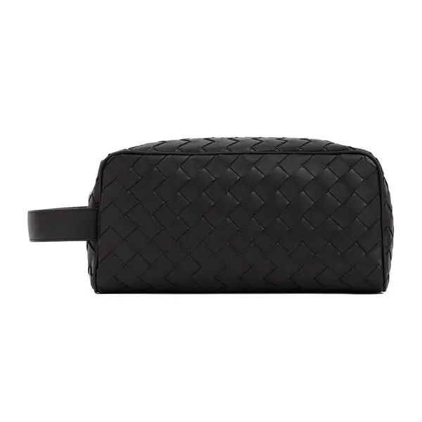 Bottega Veneta Intrecciato Travel Pouch - Black