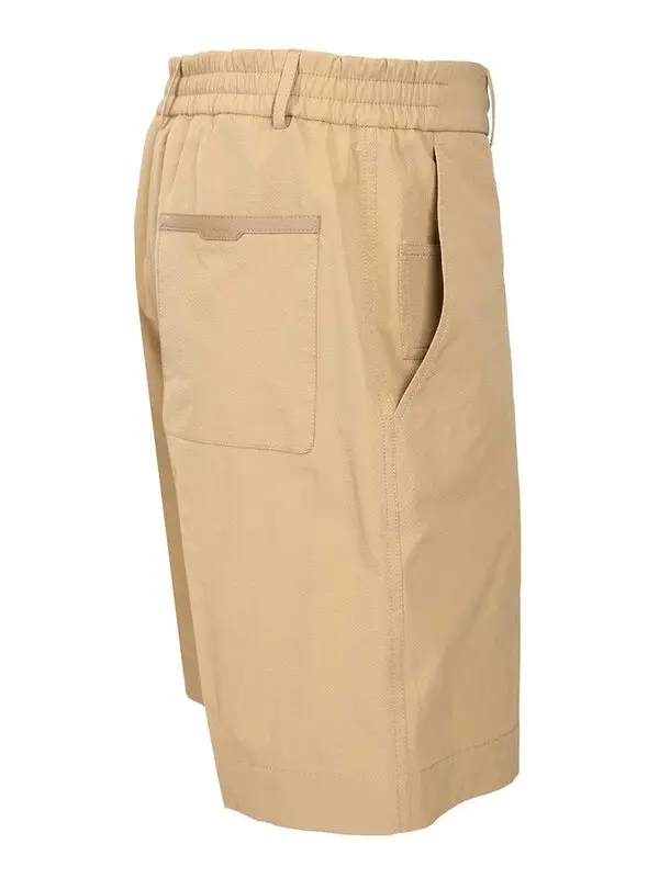 Moncler Seersucker Shorts - Cream