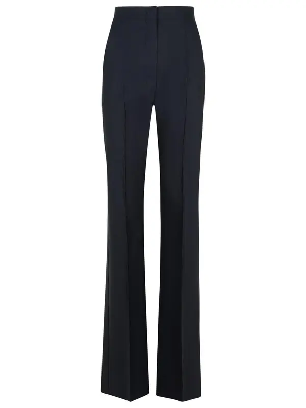 Max Mara Virgin Wool Blend Pants - Blue