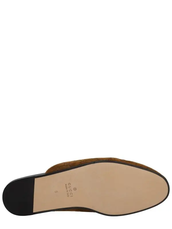 Gucci Suede Horsebit Mules - Brown