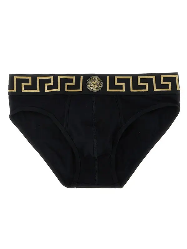 Versace 2-pack Briefs With 'greca' Pattern