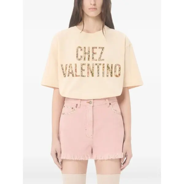 Valentino Garavani Neutrals Tops T-shirts & Jerseys