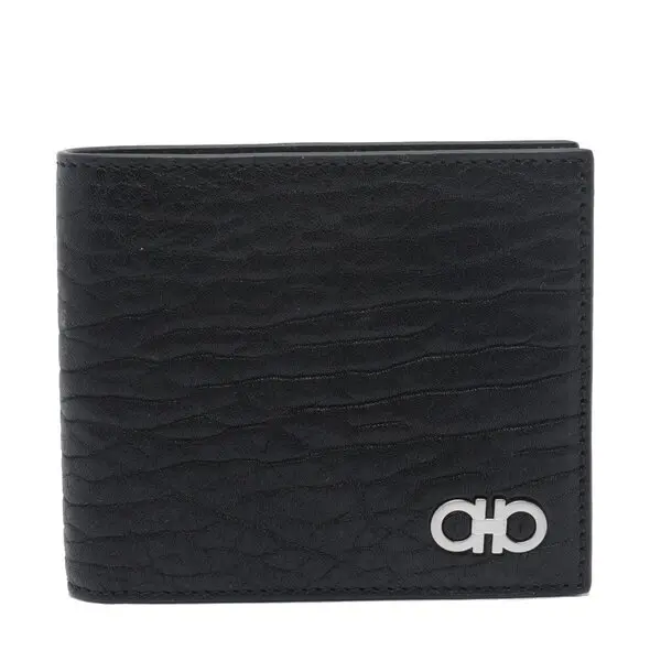 FERRAGAMO Gancini Bifold Wallet - Black