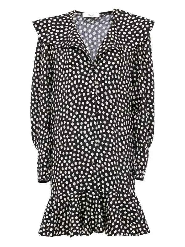 Chloé Dotted Silk Dress - Multicolor