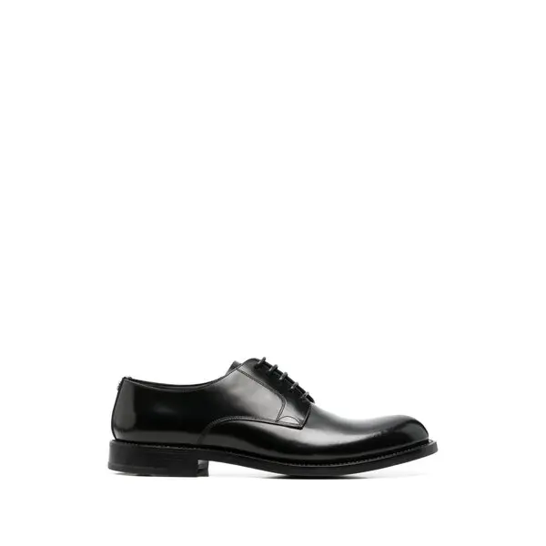 Dolce & Gabbana Polished Leather Lace-up Trainers - Black