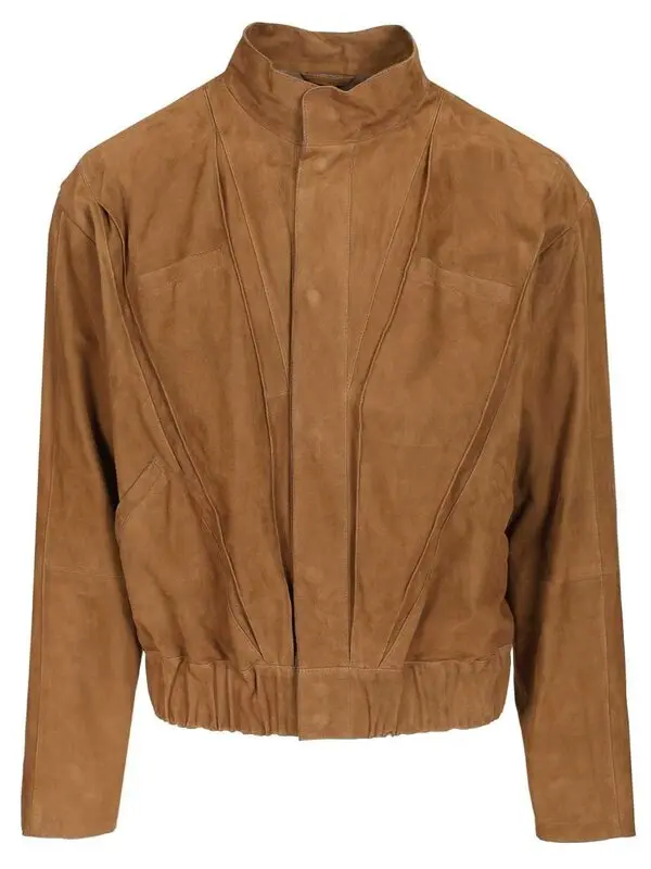 Giorgio Armani Suede Lambskin Jacket - Cream