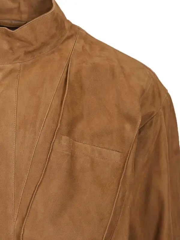 Giorgio Armani Suede Lambskin Jacket - Cream