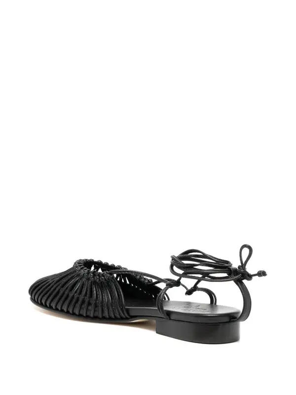 Hereu Knotted Leather Ballet Flats - Multicolor