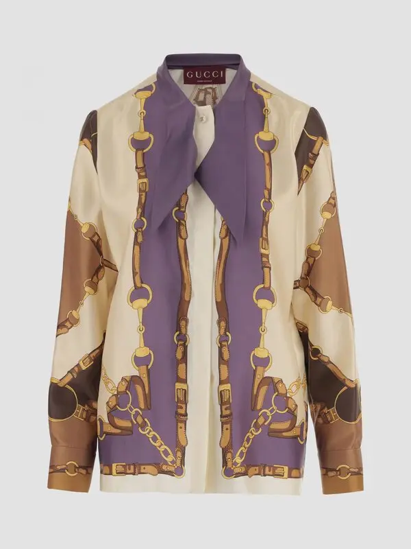 Gucci Seta Silk Shirt - Red