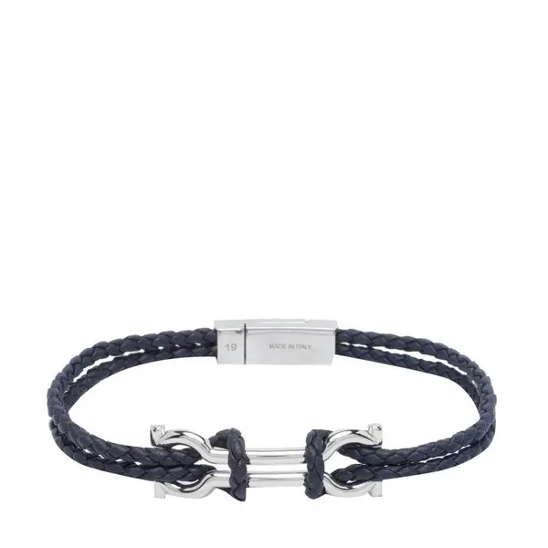 FERRAGAMO Double Gancini Bracelet - Blue