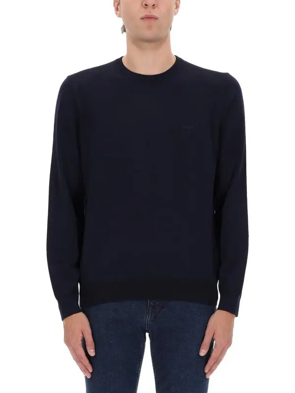 BOSS Logo Sweater - Blue