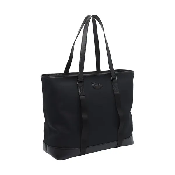 TOD'S Medium Fabric And Leather Shopping Bag With Logo