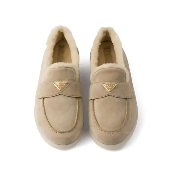 Prada Neutrals Loafers - Cream