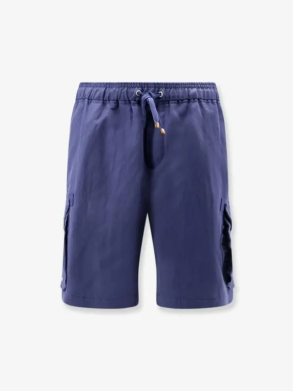 Brunello Cucinelli Linen And Cotton Shorts - Multicolor